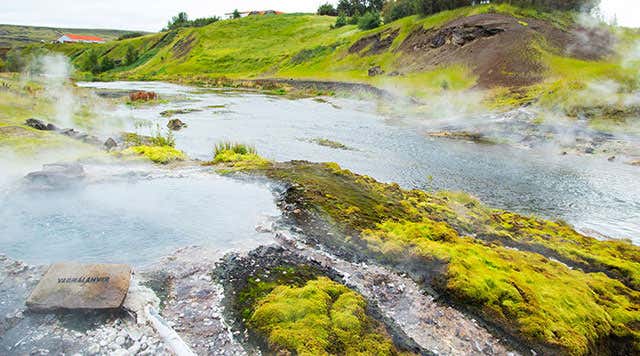 Secret Lagoon - Natural hot springs in Fludir